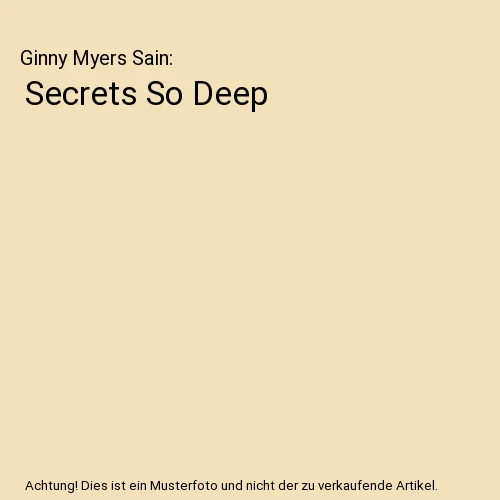 SECRETS SO DEEP, Ginny Myers Sain EUR 8,01 - PicClick FR