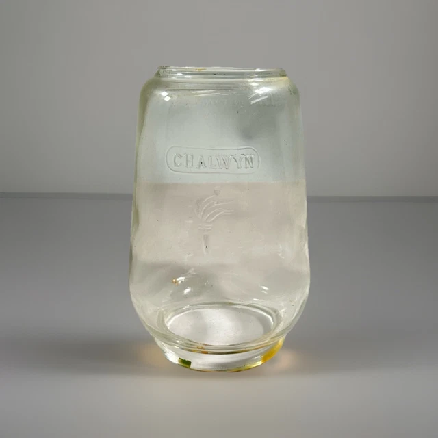 CHALWYN CLEAR GLASS Oil Lamp Shade Storm Lamp Hand Lamp Original ...