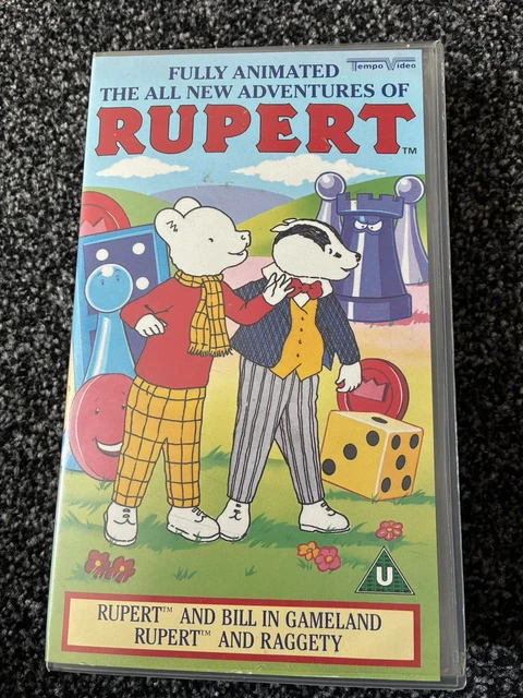RUPERT BEAR VHS Rupert and Bill in Gameland & Rupert and Raggety video ...