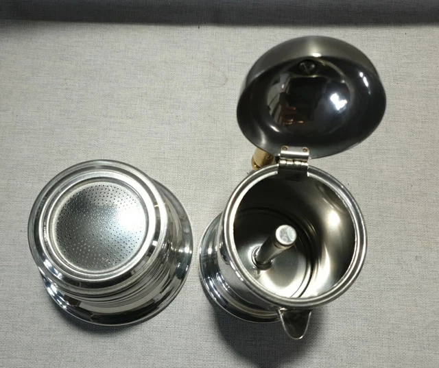 VINTAGE ESPRESSO COFFEE Maker Vev Inox Vigano Kontessa With 2 Jugs 4 ...