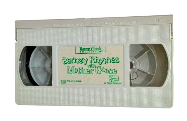 BARNEY RHYMES WITH Mother Goose 1993 VHS Tape Vintage 90s Sing Along ...