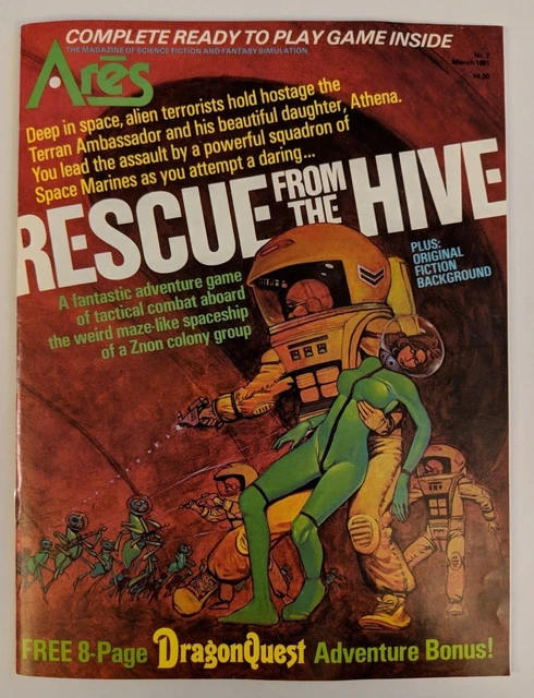 ARES #7 MAGAZINE SPI Rescue From The Hive 1981 UNPUNCHED War Game $39. ...