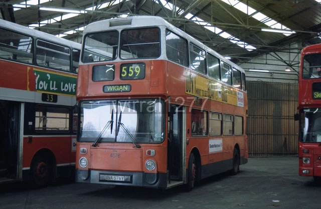 ORIGINAL BUS PHOTOGRAPHIC negative First Manchester Atlantean 4576 ...