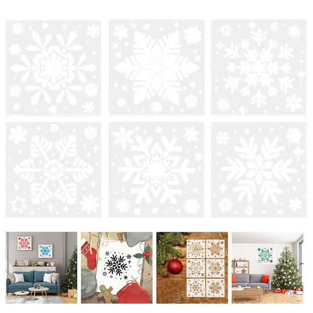 POCHOIRS CREUX DURABLES pour design flocon de neige de Noël ensemble de ...