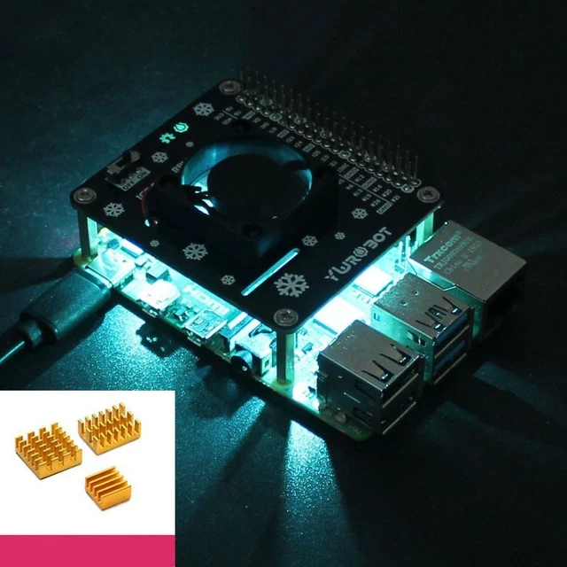 COOLING FAN HAT for Raspberry Pi with Advanced Active Cooling and GPIO ...