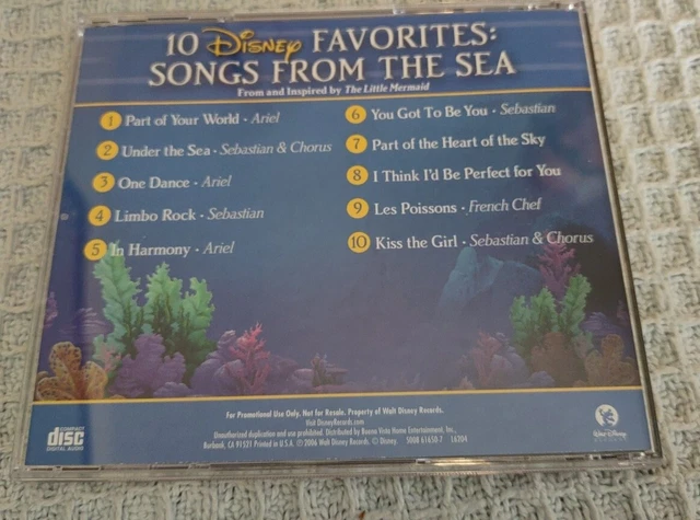 VINTAGE 2006. 10 Disney Favorites: Songs From The Sea. Tested Excellent ...
