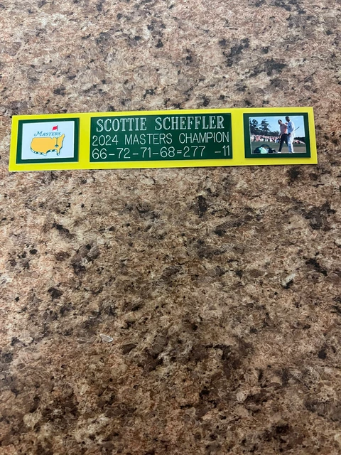 SCOTTIE SCHEFFLER (2024 Masters) Nameplate For Autograph Ball Display ...
