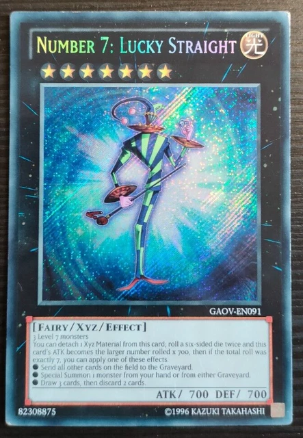 YU-GI-OH! NUMBER 7: Lucky Straight - Secret Rare - GAOV-EN091 INGLESE #3 EUR 8,99 - PicClick FR