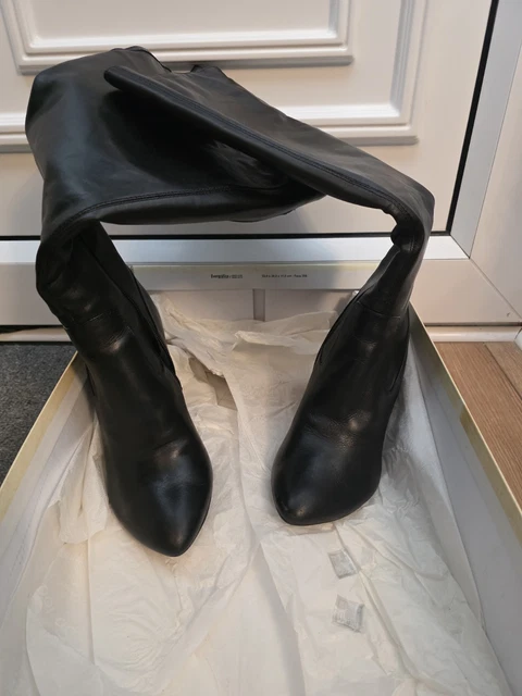 BRONX WOMEN'S KNEE High Black Leather Books Size UK 4 £52.69 - PicClick UK