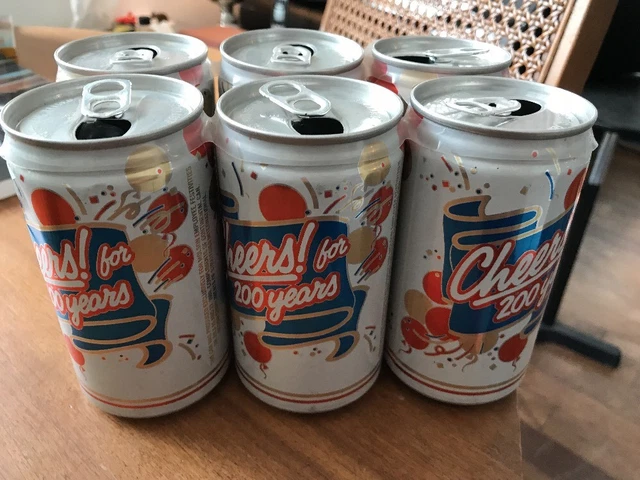 VINTAGE 6 PACK 200TH ANNIVERSARY MOLSON CANADIAN BEER CANS 1786-1986 ...