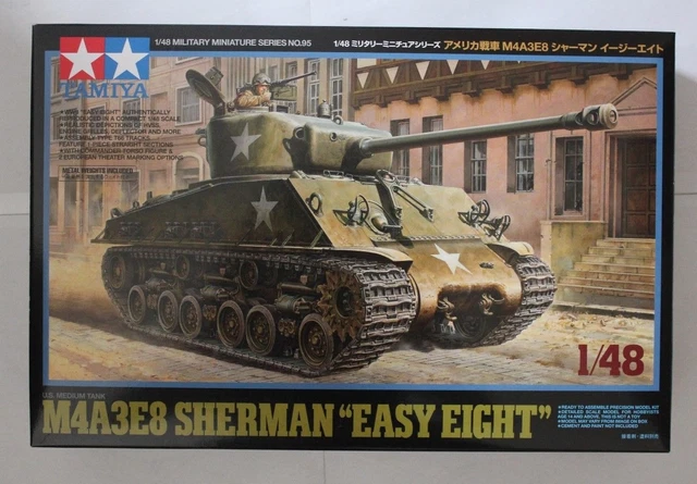 TAMIYA 32595 SHERMAN M4A3E8 Easy Eight 1:48 Tank Model Kit £22.95 ...