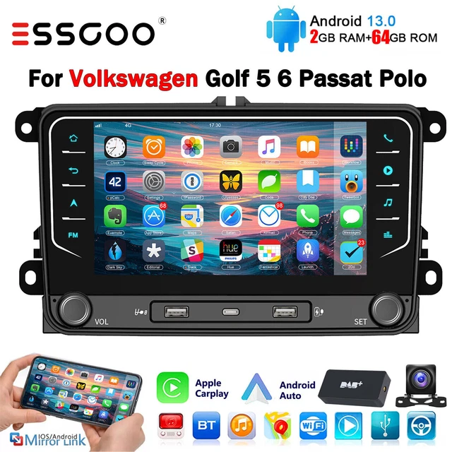 DAB+ FOR VW GOLF MK5 MK6 CarPlay Car Stereo Radio Android 13 GPS Head Unit 2+64G £118.99 ...