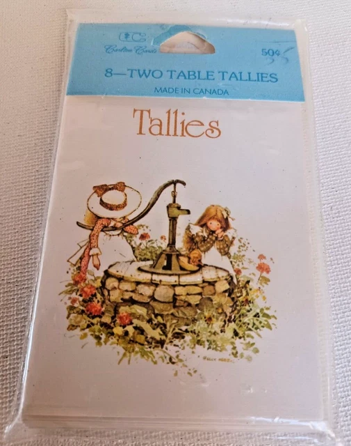 VINTAGE HOLLY HOBBIE Tally Cards Bridge 8 Two Table Tallies Sealed Pack ...