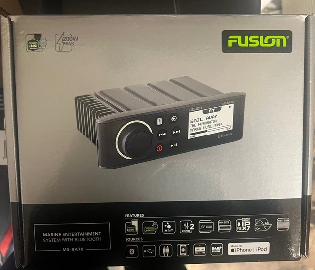 NEW GARMIN FUSION MS-RA70 Marine Radio Stereo with Bluetooth $265.00 ...