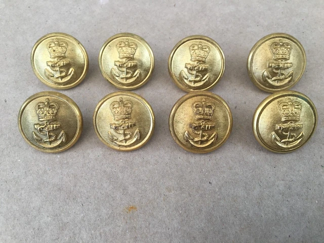 ROYAL NAVY RATINGS Gilt Jacket/Blazer Naval Buttons 8 X 24Mm Made By Firmin £4.99 - PicClick UK