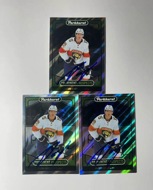 CARTE DÉDICACÉE AUTOMATIQUE signée Anton Lundell 2021 Rc recrue ...