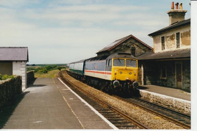 RAILWAY PHOTO CLASS 47 47527 @ Bodorgan Station 26/6/89 Holyhead ...
