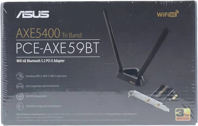 CARTE RESEAU WI-FI 6E - ASUS PCE-AXE59BT ENCORE DANS SON EMBALLAGE D ...