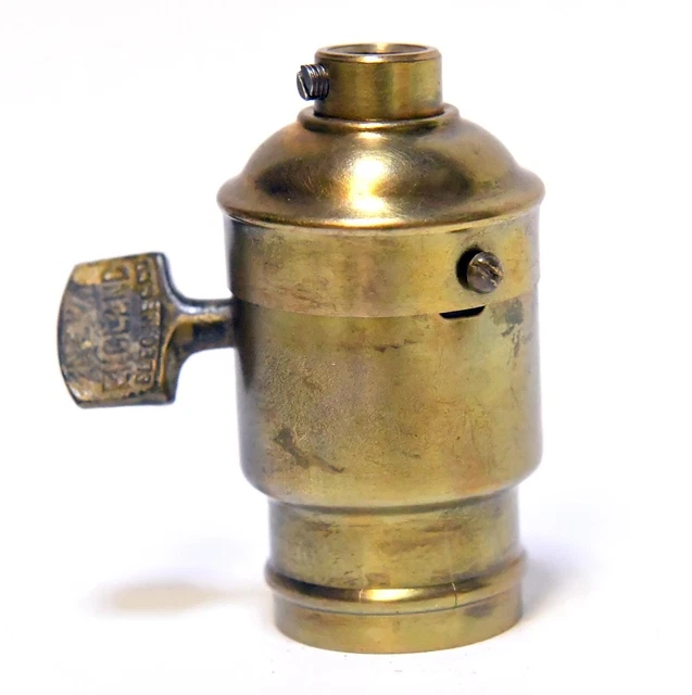 RARE VINTAGE NEW England Electric Brass Fat Boy Paddle Switch Socket ...