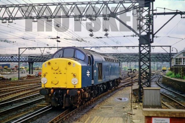 35MM SLIDE BR British Rail Diesel Loco Class 40 40115 Guide Bridge 1981 ...