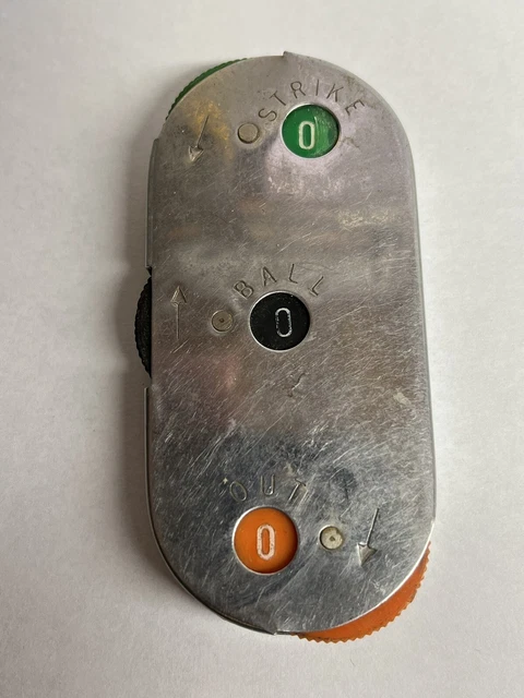 VTG STAINLESS STEEL Baseball Umpire Counter Clicker Ball Strike Out ...