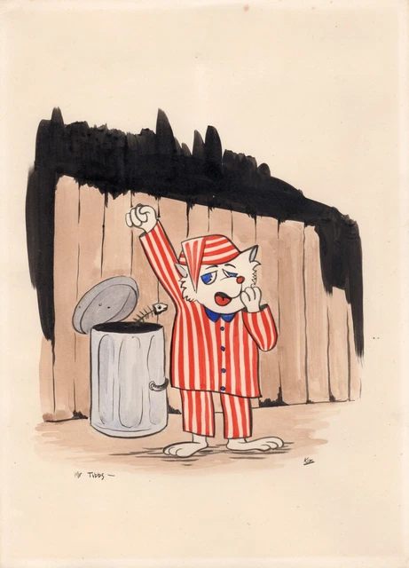 MR TIBBS CARTOON Type Character Watercolour by Artist KIM AU170 £15.00 ...