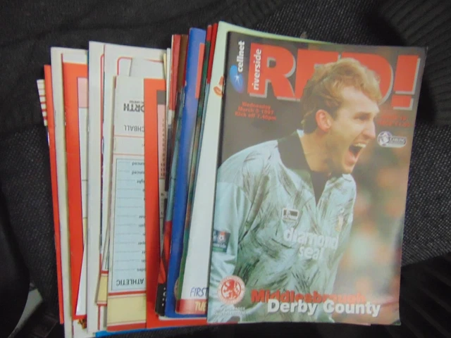 BUNDLE OF 21 x Middlesbrough FC Home Programmes 1980s-2000s Listed (B3 ...