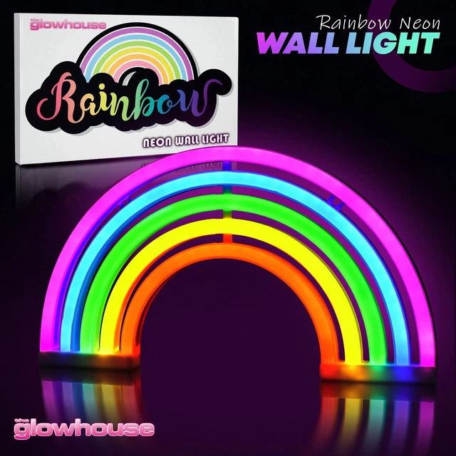 COLOURFUL RAINBOW LED Neon Light Stand Wall Bar Lamp Home Nursery ...