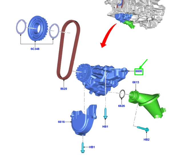 FORD RANGER T9 Ölpumpe 2656117 NEU ORIGINAL EUR 342,81 - PicClick DE