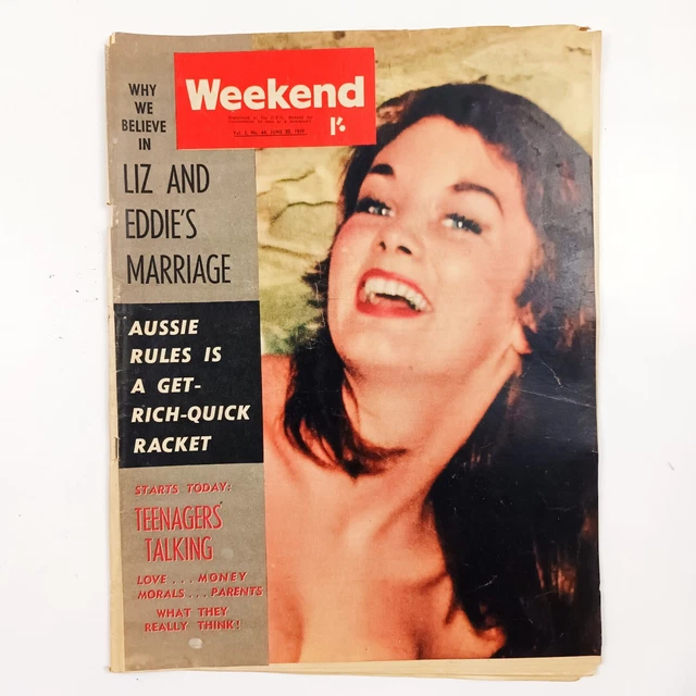 WEEKEND JUNE 20 1959 Johnny O'Keefe Diane Hartman Liz Taylor Eddie ...