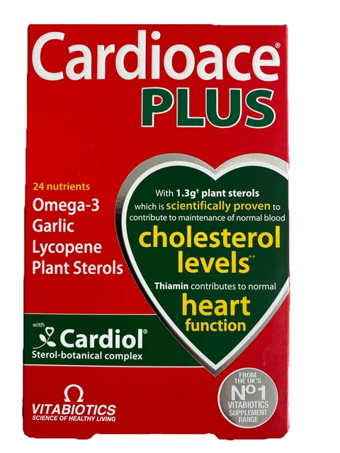 VITABIOTICS CARDIOACE PLUS 60 Capsules Cholesterol Levels Heart ...