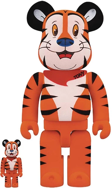 FIGURE BEARBRICK FLOCKÉE Tony Le Tigre Ver. 100% & 400% Medicom EUR 236 ...