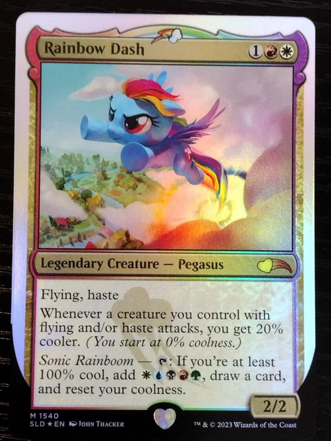 RAINBOW DASH FOIL MTG Secret Lair Ponies The Galloping 2 My Little Pony ...