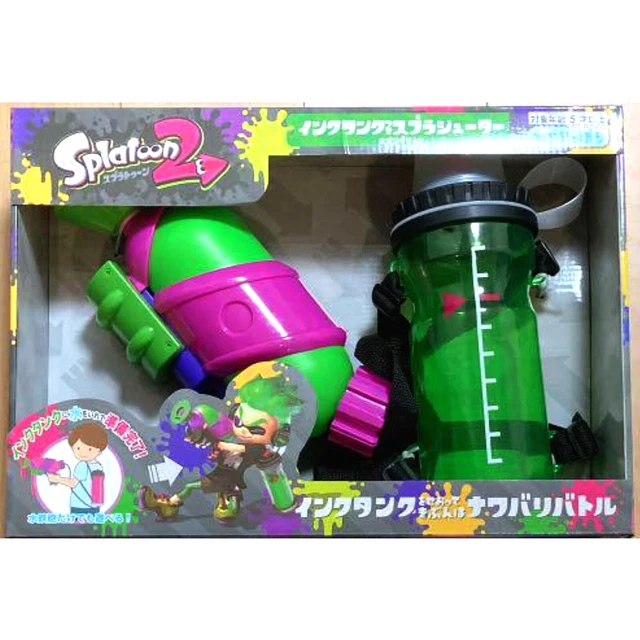 NINTENDO SPLATOON 2 Splash Shooter with Ink Tank Neon Green Water Gun ...