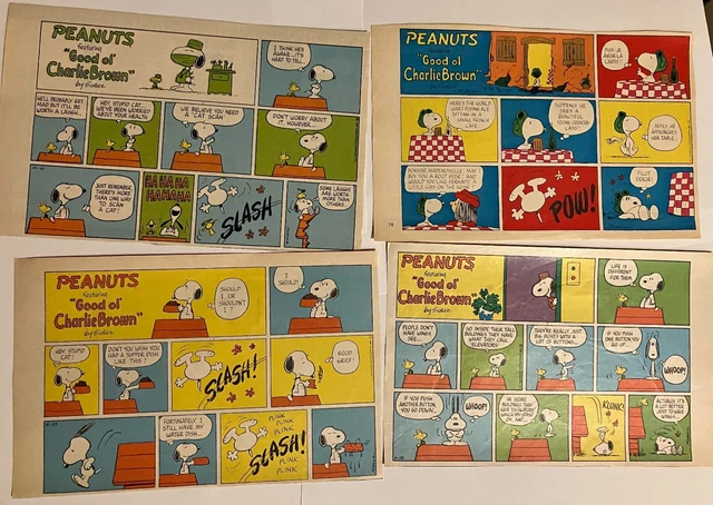VINTAGE SNOOPY PEANUTS Charlie Brown Newspaper Comic Strip Charles ...