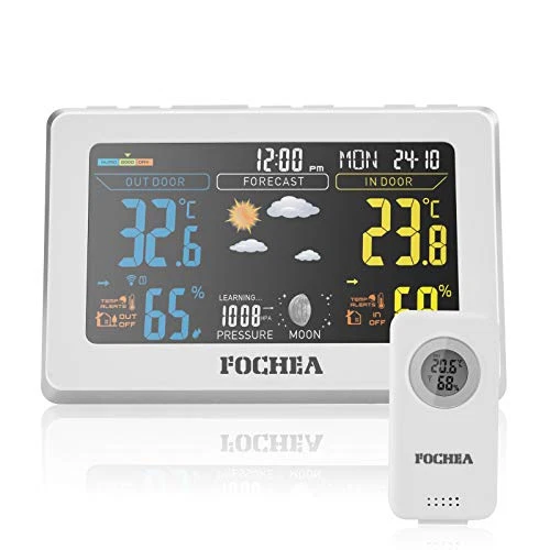 FOCHEA STATION MÉTÉO avec Capteur Extérieur Sans Fil, Stations Météo Sans Fil EUR 42,38 ...
