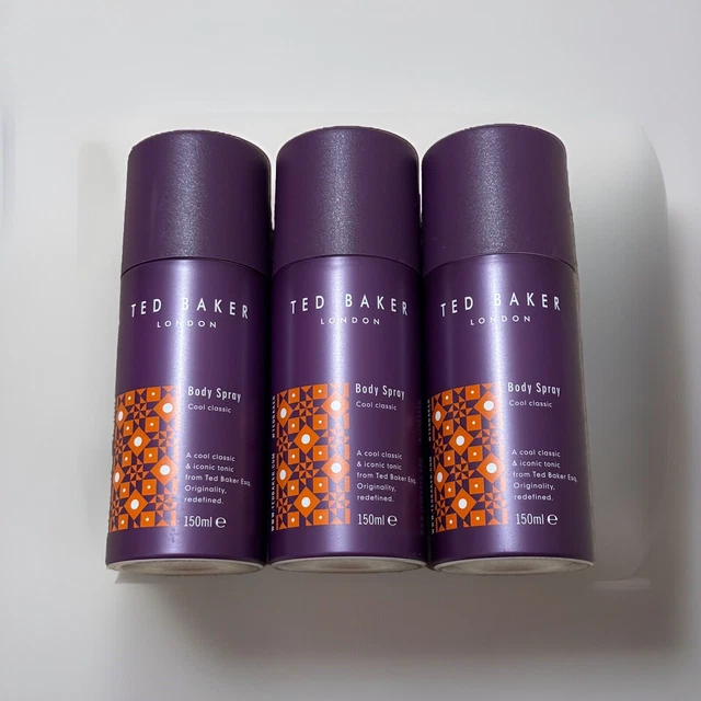 TED BAKER MALE Cool Classic Deodorant/Body Spray Men’s 150ml x 3 £14.89 ...