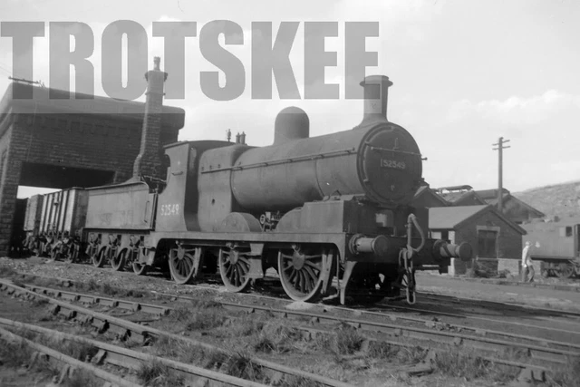 LARGER NEGATIVE BR British Railways Steam Loco 52549 Class 898 Bacup ...