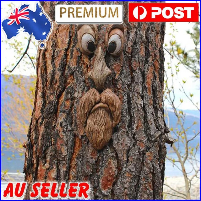 OLD MAN TREE Face Hugger, Bark Facial Features Ornaments, Funny Art ...