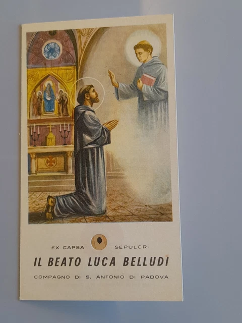 RELIQUIARIO RELIQUIA SANTINO Relic Beato Luca Belludi Padova ex Capsa EUR 18,00 - PicClick IT