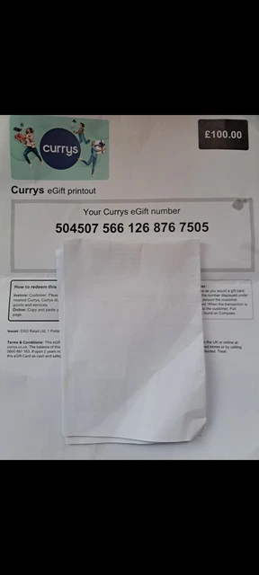 CURRYS £100 E gift voucher £63.10 - PicClick UK