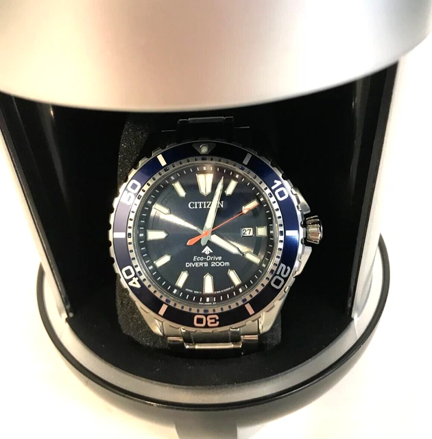 CITIZEN MEN'S PROMASTER Watch Eco-Drive Divers 200m Blue Dial W/Tank ...