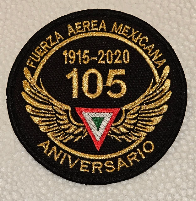 RARE MEXICAN AIR Force Gold Wings Anniversary Embroidery Patch Mexico ...