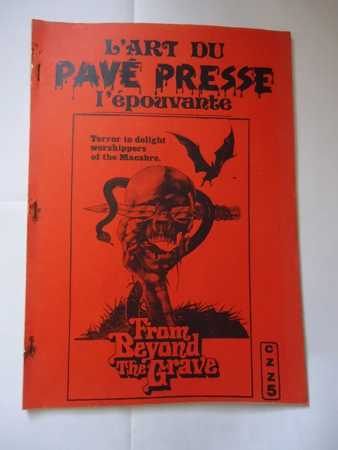 CINE ZINE ZONE n°5/art du pavé de presse/épouvante/PIERRE CHARLES /F23 ...