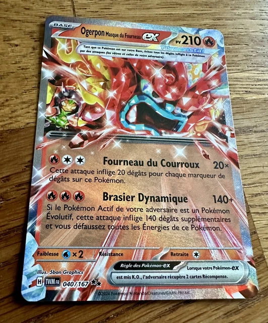 CARTE POKÉMON OGERPON Masque du Fourneau 040/167 EV06 Mascarade Crépusculaire FR EUR 1,00 ...