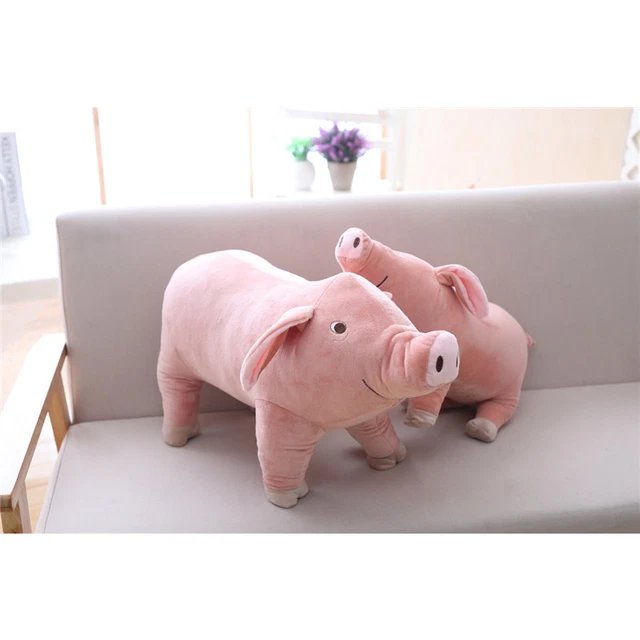 LARGE CARTOON PINK Pig Plush Toy Soft Animal Sleeping Pillow Children ...