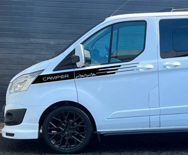 FORD TRANSIT CUSTOM Graphics Wing Decal Side Stripe Camper Van ...