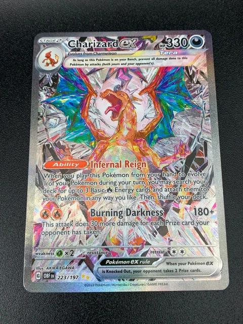 CHARIZARD EX 223/197 TERA Special Illustration Rare Obsidian Flames ...