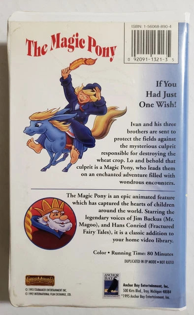 THE MAGIC PONY VHS 1993 (Animated Cartoon Clamshell) £8.02 - PicClick UK