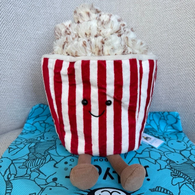JELLYCAT AMUSEABLE POPCORN Plush Doll Tags + Dust Bag 20CM Christmas ...